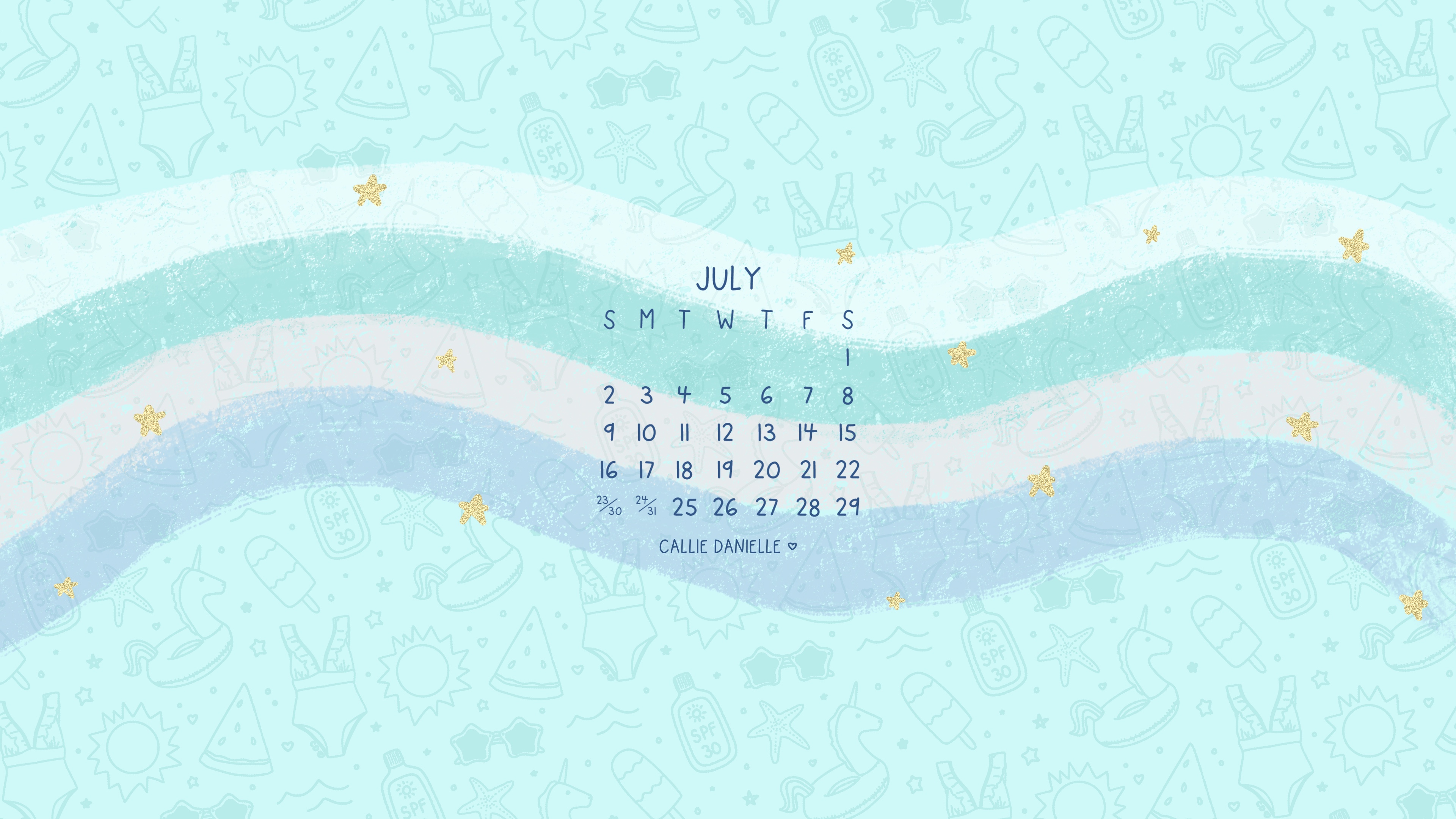 July 2023 Desktop Wallpapers - Callie Danielle Shop