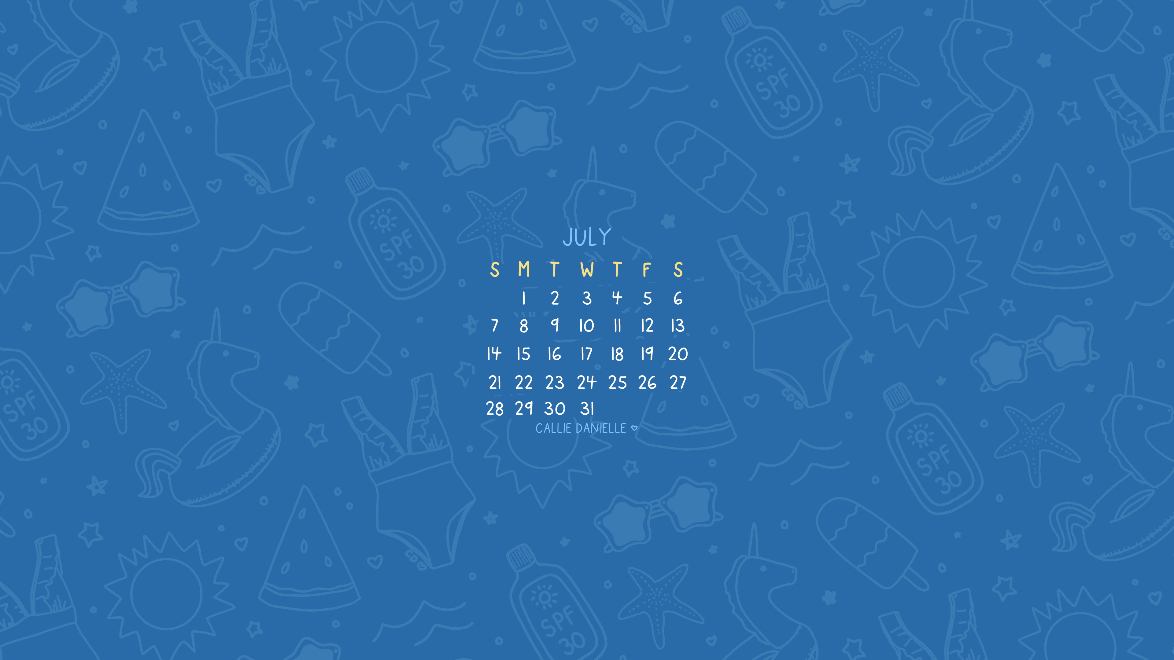 July 2024 Desktop Wallpapers - Callie Danielle Shop