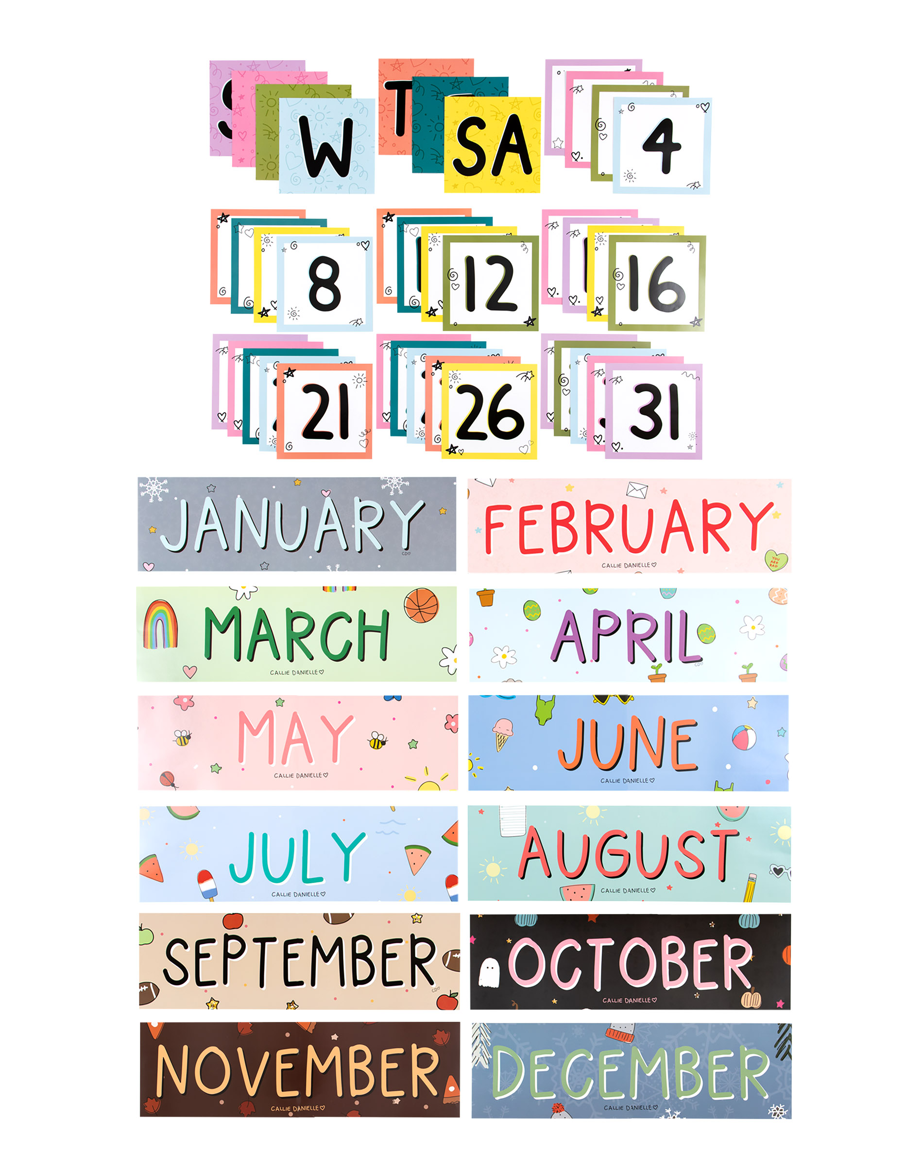 Printable Months Of The Year For Bulletin Board